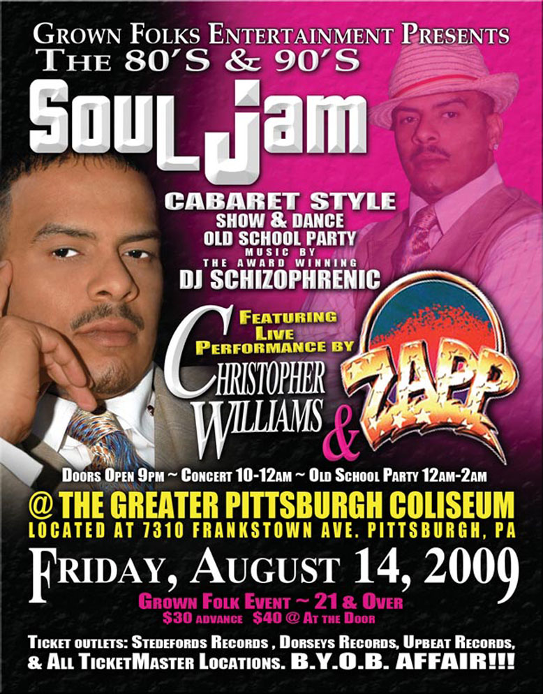 GROWN FOLKS ENTERTAINMENT PRESENTS THE 80'S & 90'S SOUL JAM FEATURING ...