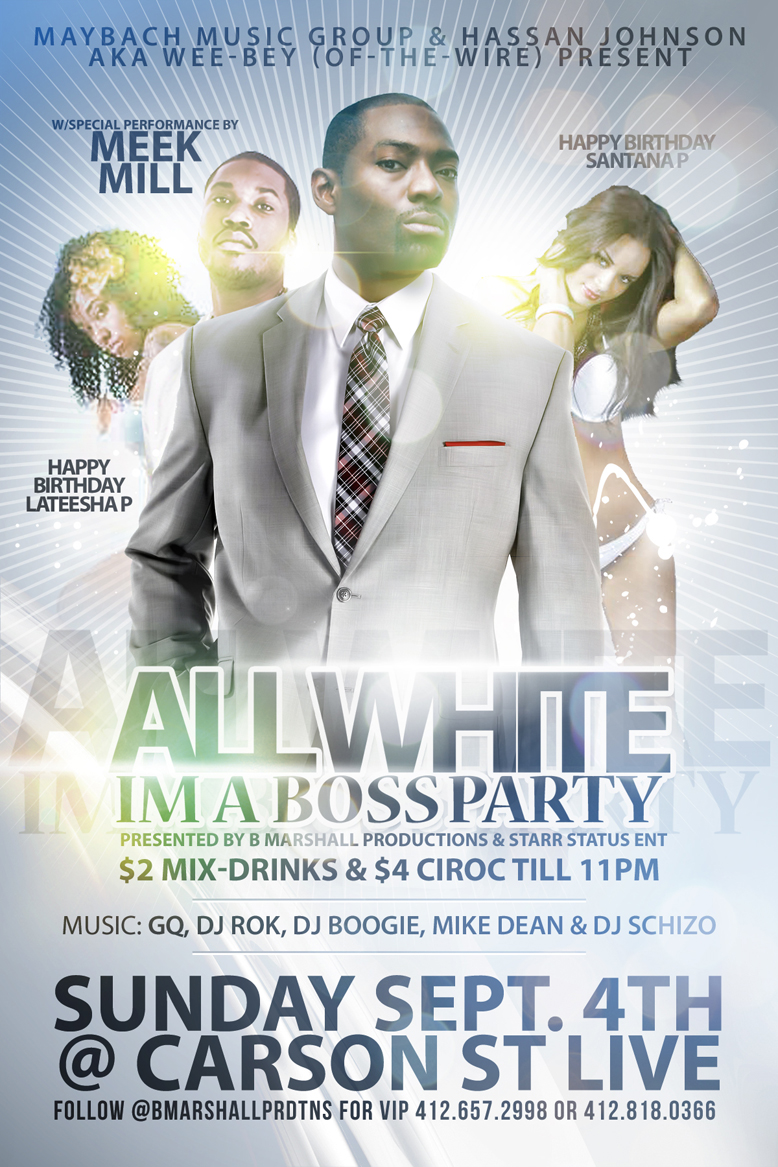 ALL WHITE - I'M A BOSS PARTY AT CARSON STREET LIVE WITH HASSAN JOHNSON ...