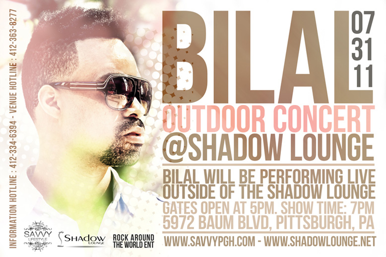 BILAL OUTDOOR CONCERT AT THE SHADOW LOUNGE, JULY 31ST, 2011 - GATES ...