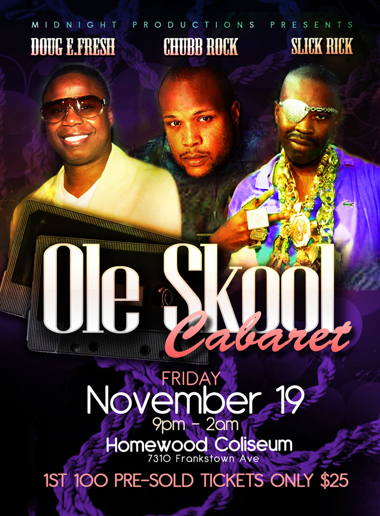MIDNIGHT PRODUCTIONS PRESENTS DOUG E. FRESH, CHUBB ROCK AND SLICK RICK ...
